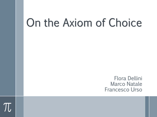 On the axiom of choice | PPTX | Physics | Science