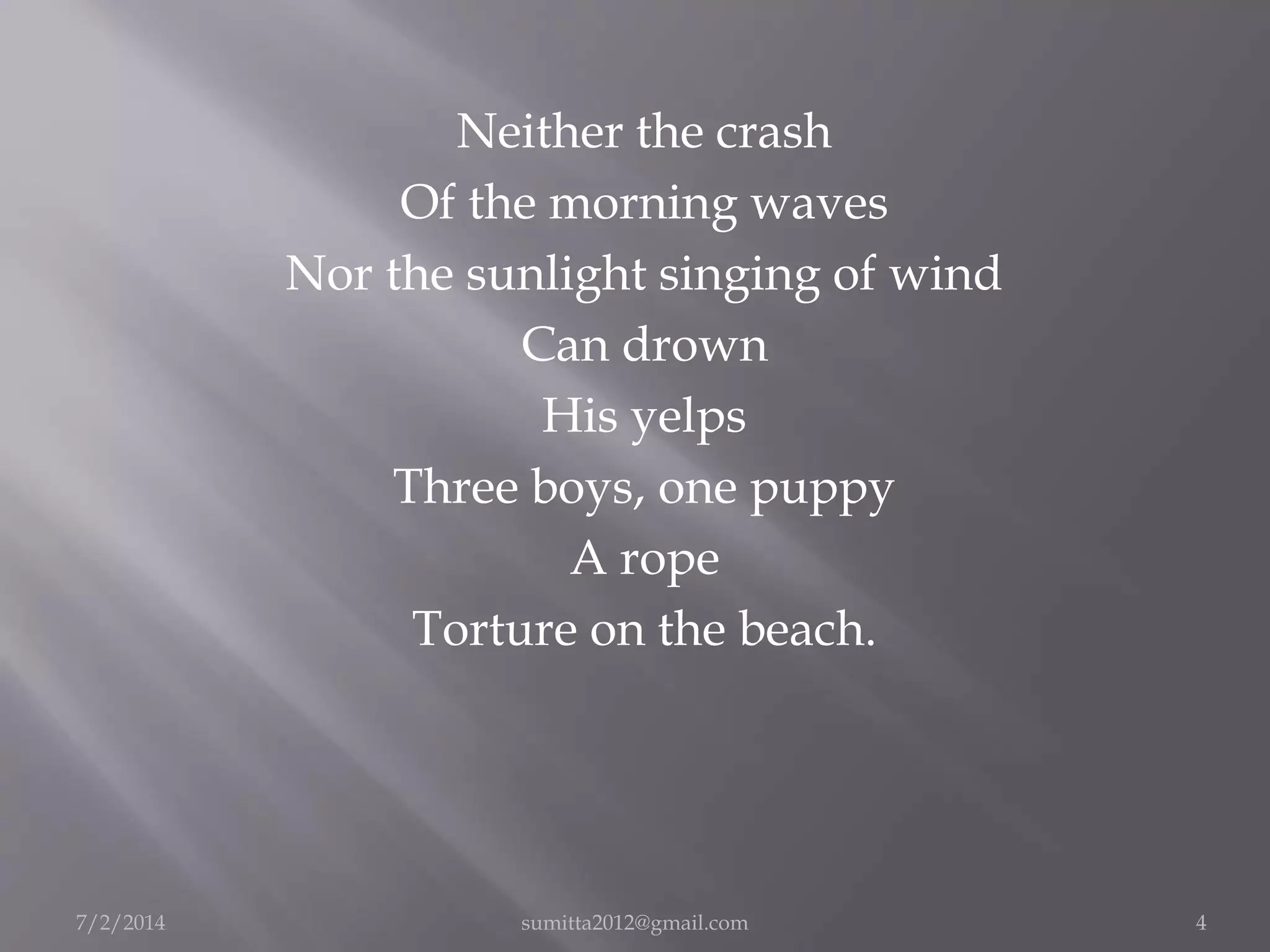 On the beach by Anne Ranasinghe | PPTX