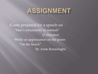 On the beach by Anne Ranasinghe | PPTX