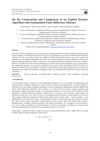 On the construction and comparison of an explicit iterative | PDF