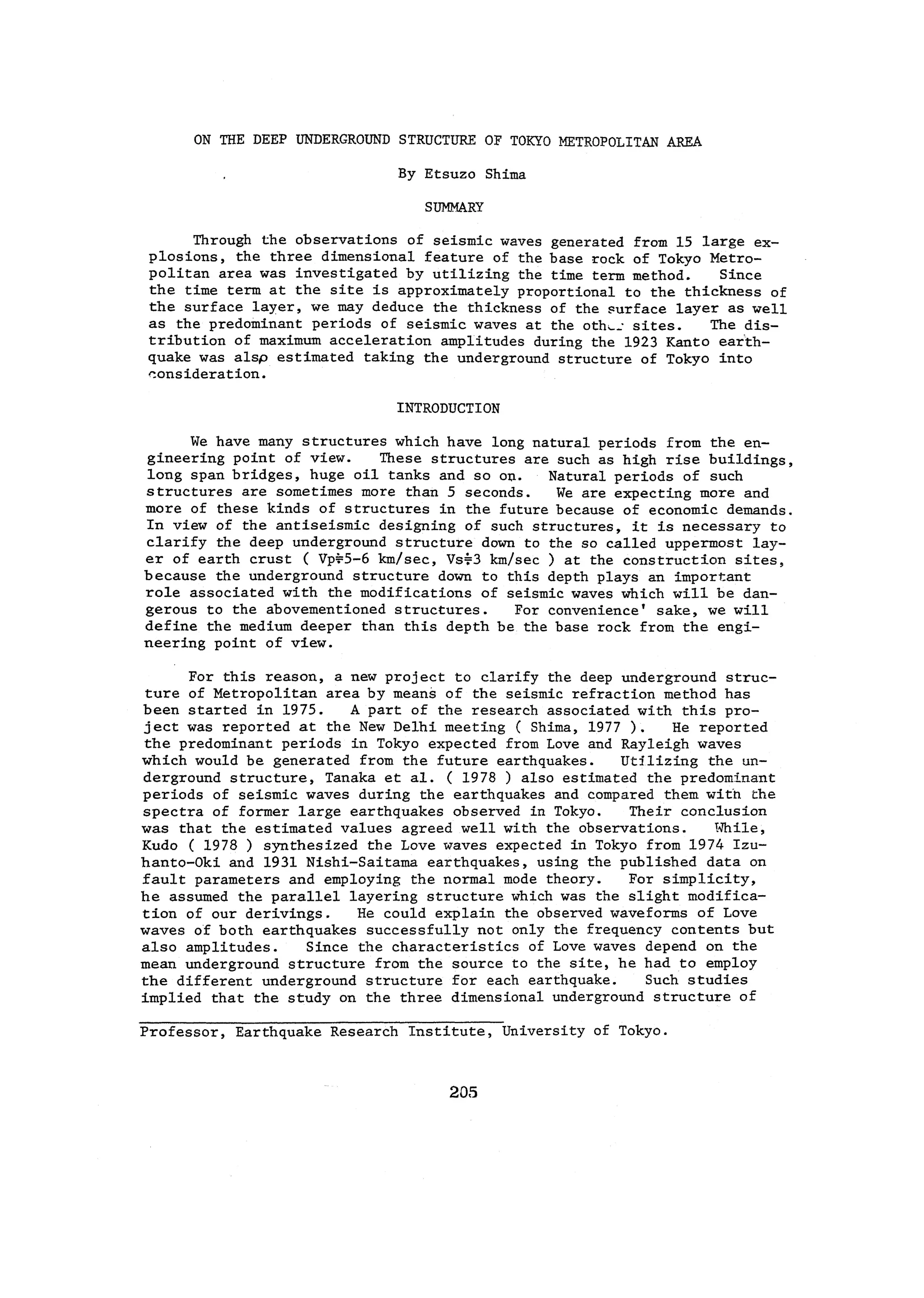 ON THE DEEP UNDERGROUND STRUCTURE OF TOKYO METROPOLITAN AREA.pdf