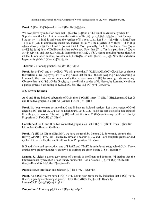On the equality of the grundy numbers of a graph | PDF