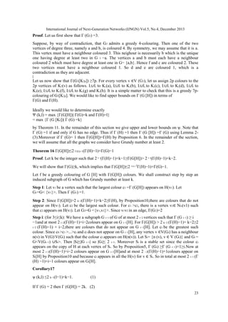 On the equality of the grundy numbers of a graph | PDF