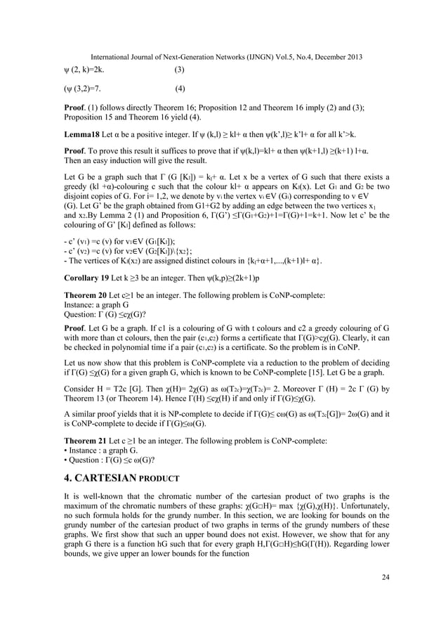On the equality of the grundy numbers of a graph | PDF