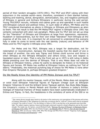 On the identity_of_pm_meles_zenawi_Eritrea Ethiopian by_negussay_ayele ...