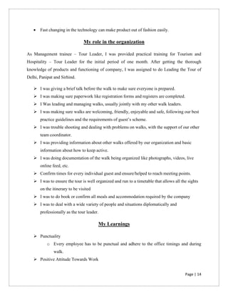 On the job training report | PDF