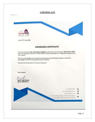 On The Job Training Report Pdf