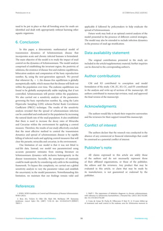 On the mathematical modeling of schistosomiasis transmission dynamics with heterogeneous ...