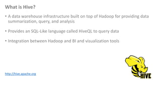 On the move with Big Data (Hadoop, Pig, Sqoop, SSIS...) | PPT