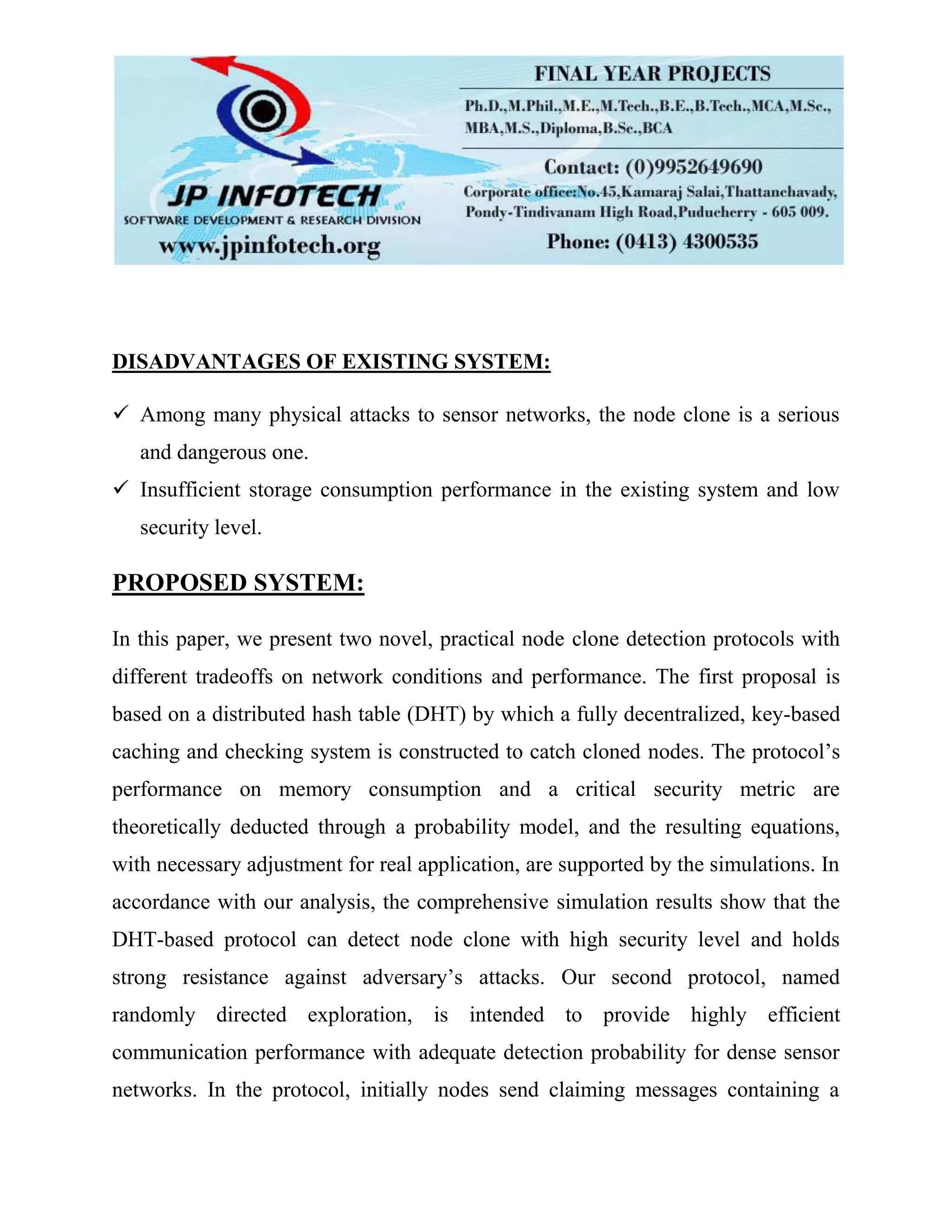 On The Node Clone Detection In Wireless Sensor Networks Docx