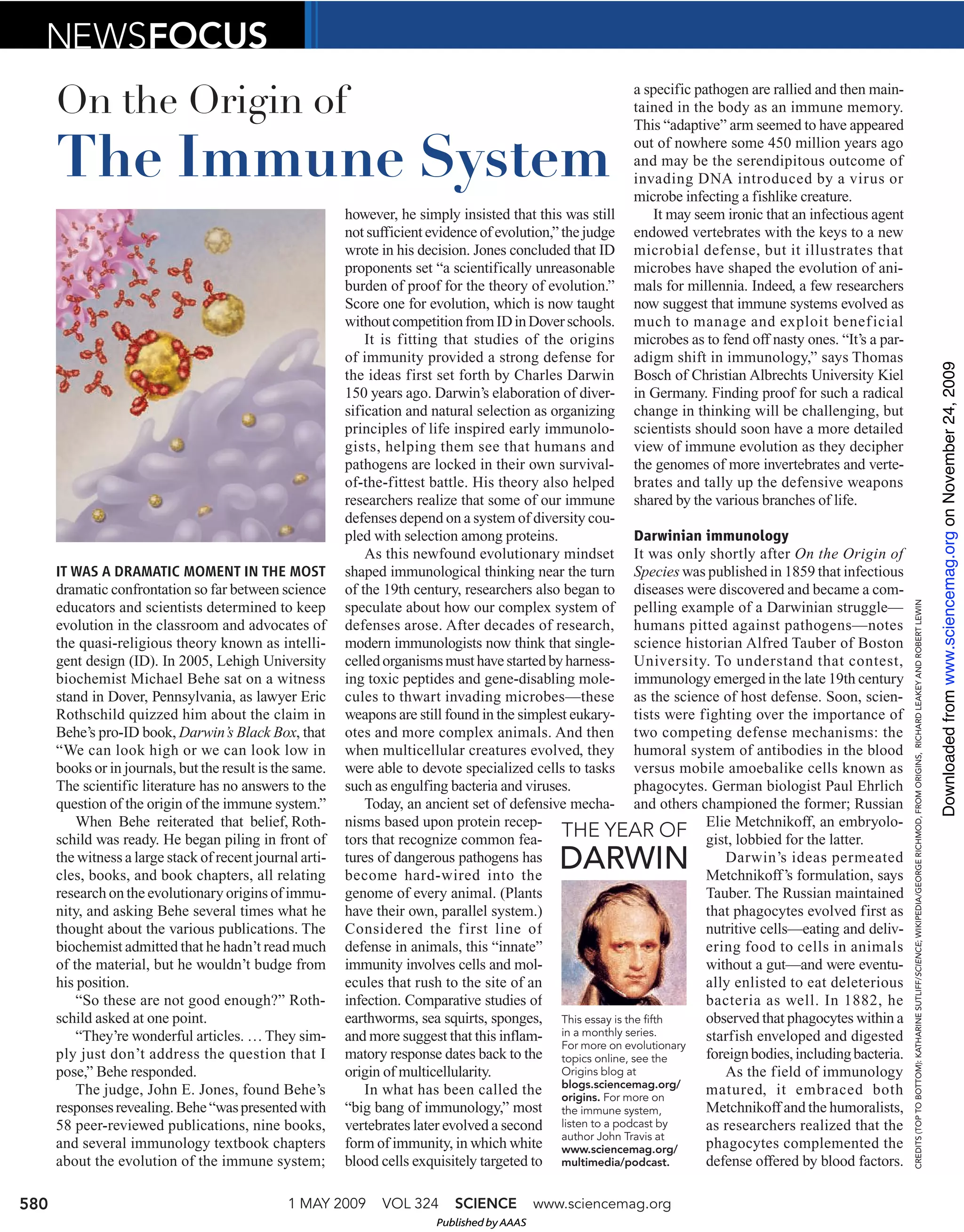 On The Origin Of Immune System | PDF