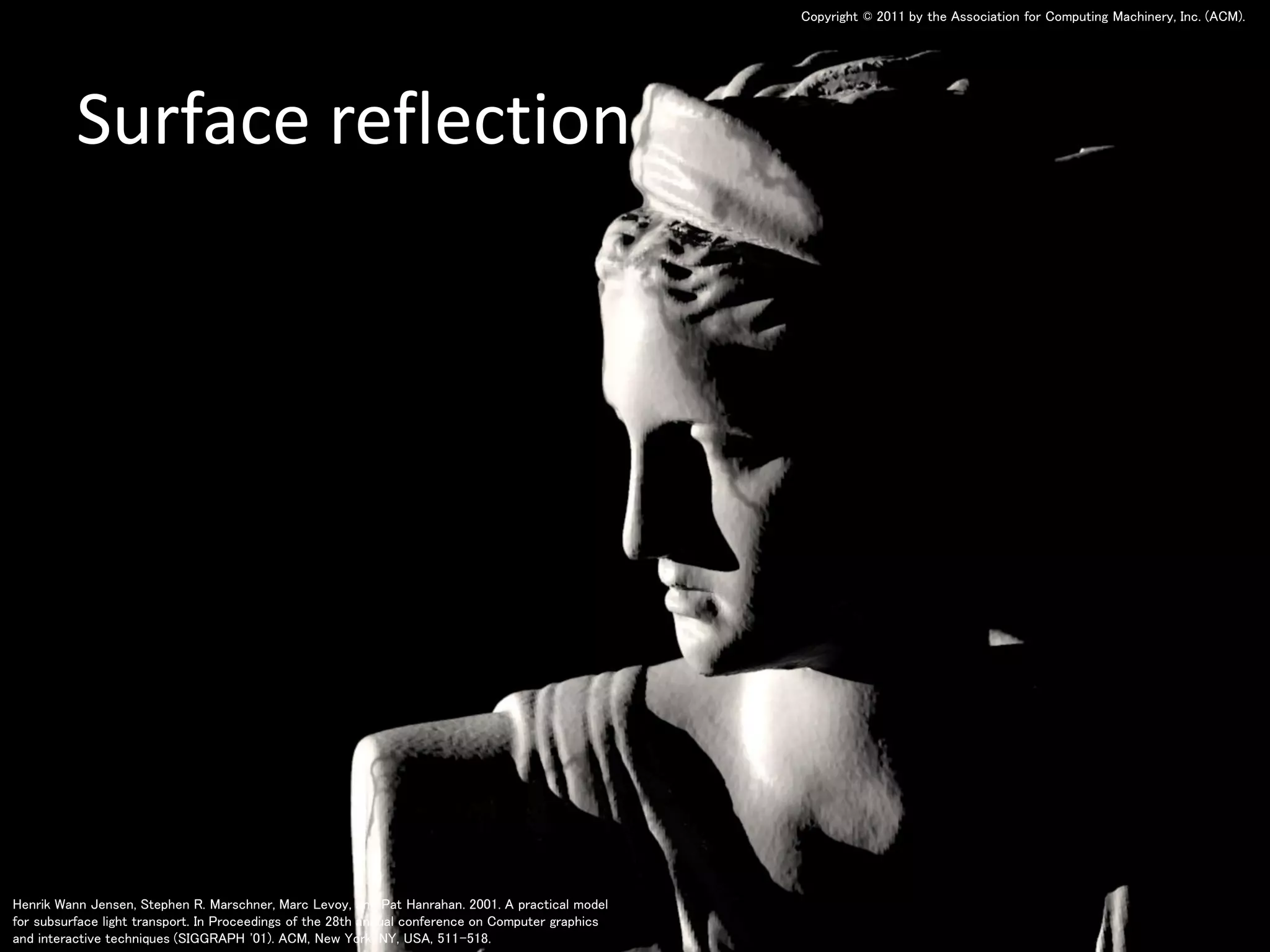 On the scattering of light : various models and methods used in computer graphics and computer ...