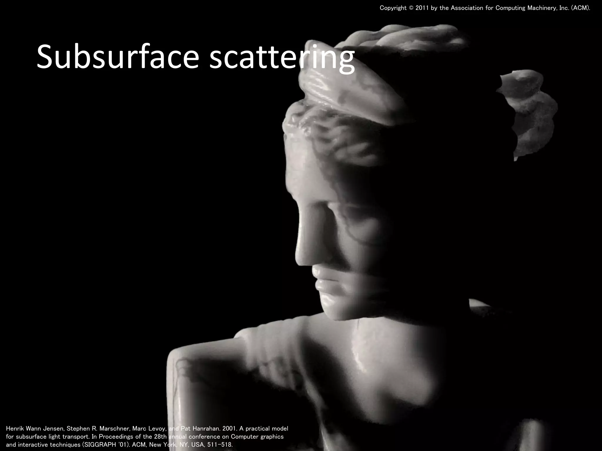 On the scattering of light : various models and methods used in computer graphics and computer ...