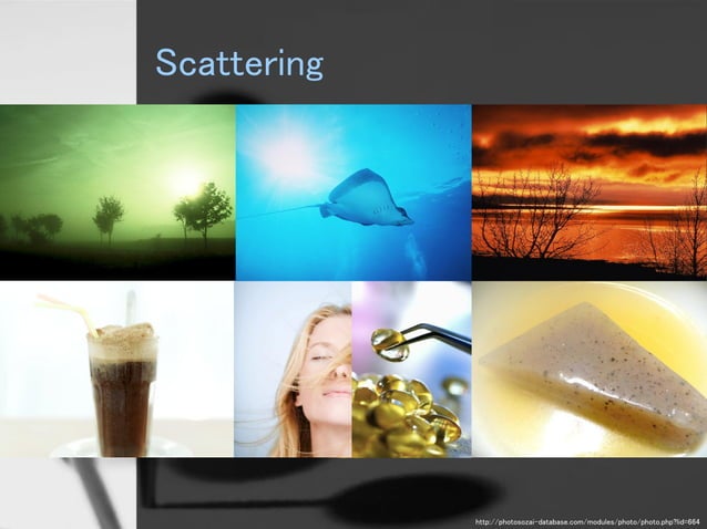 On the scattering of light : various models and methods used in computer graphics and computer ...