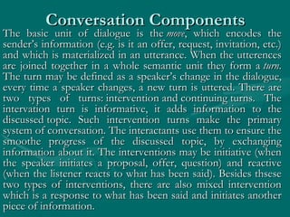 On the structure of dialogue | PPT