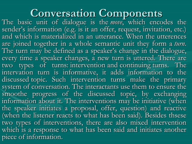 On the structure of dialogue | PPT