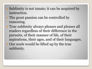On the sublime | PPTX