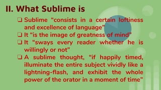 Longinuous-On the sublime | PPTX