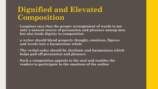 ON THE SUBLIME BY LONGINUS (THE FIRST ROMANTIC CRITIC) | PPTX