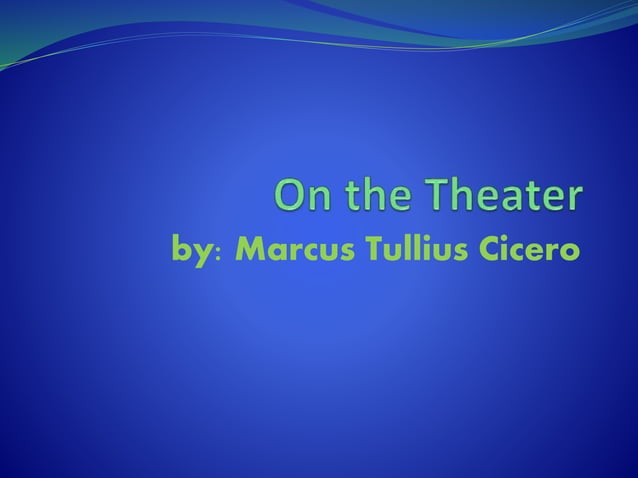 On Cicero's Letter to Marius: A Study in Tone | PPT