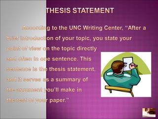 On the Thesis Statement and the Five-Paragraph Essay | PPT