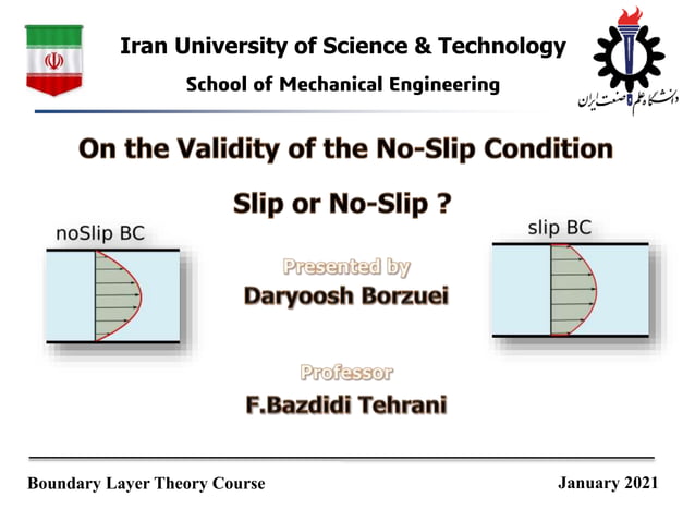 On the validity of the no slip condition | PPTX