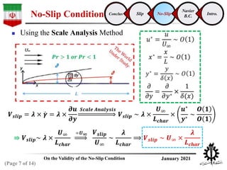On the validity of the no slip condition | PPTX