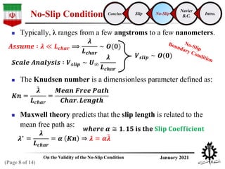 On the validity of the no slip condition | PPTX