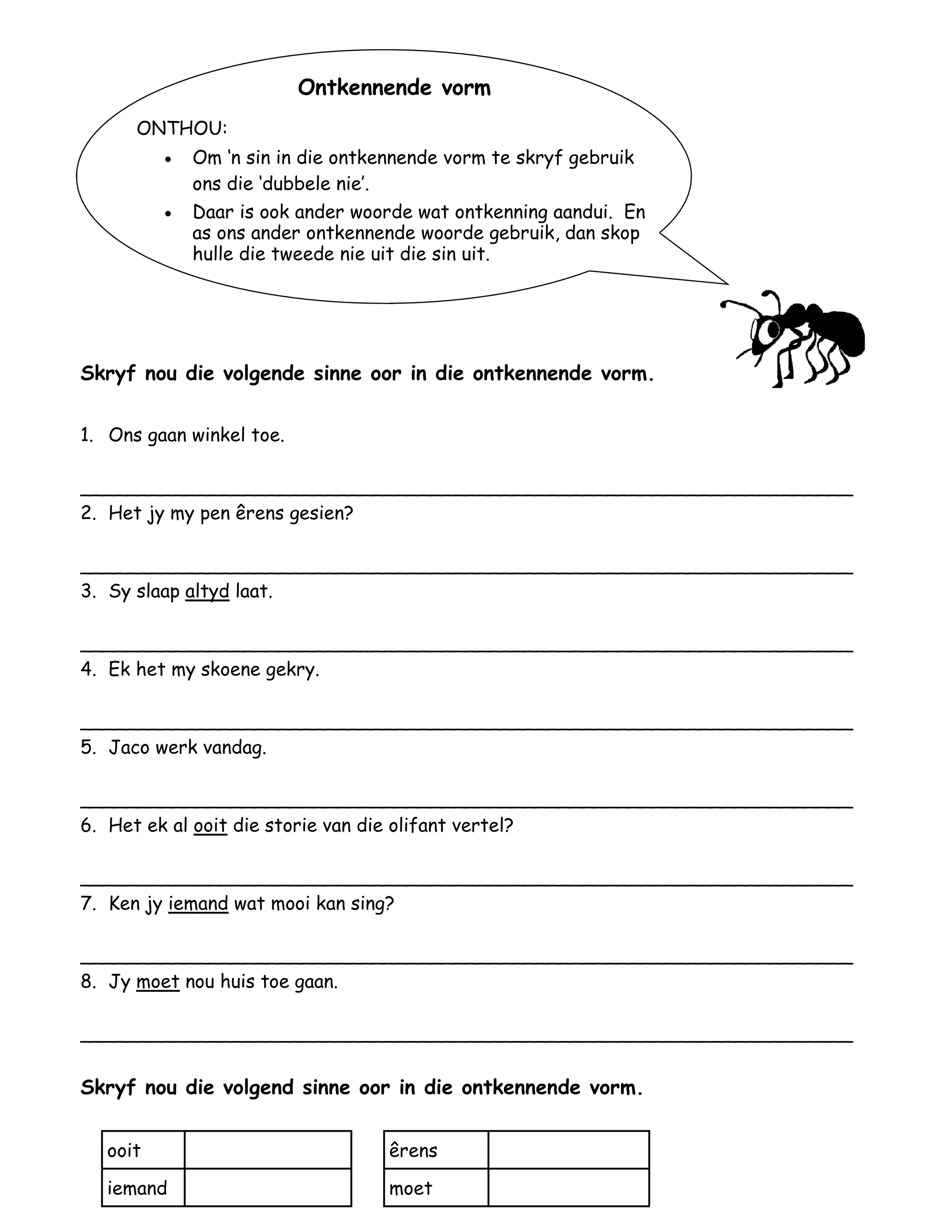 Ontkennende vorm | PDF
