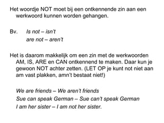 Ontkenningen met be | PPT
