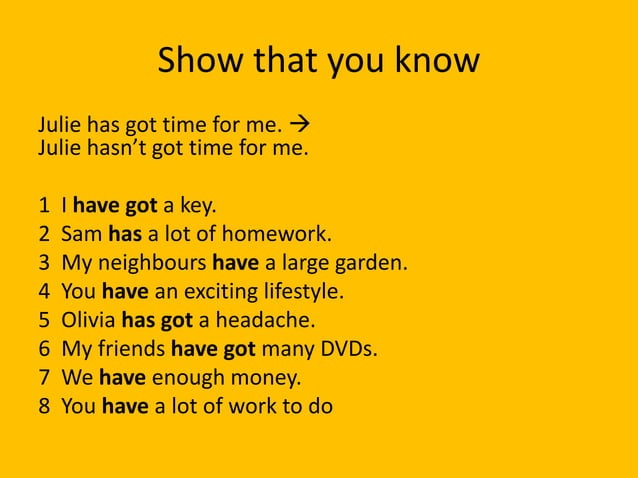 Ontkenningen met to have got | PPTX