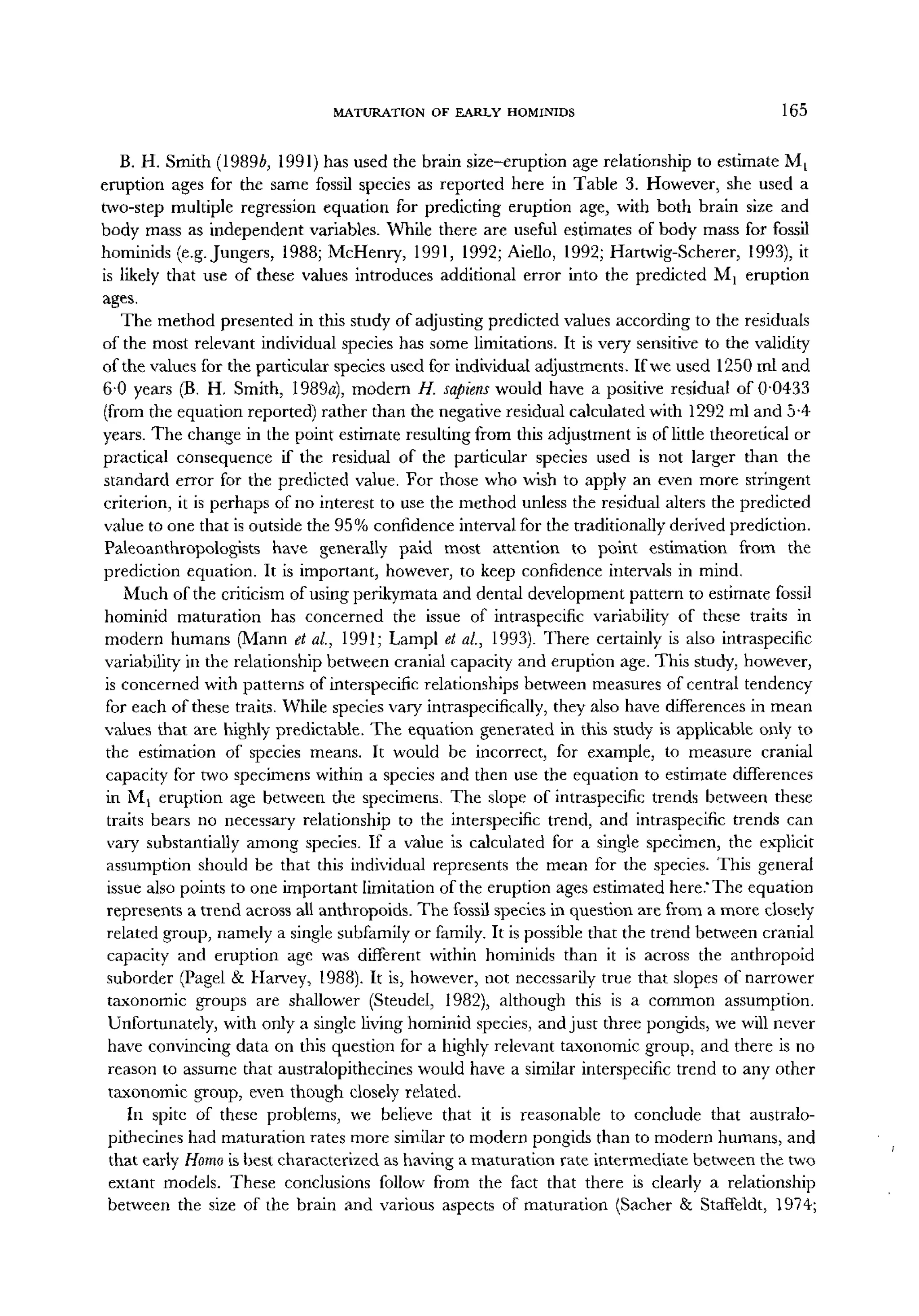 Ontogeny of australopithecines and early homo: evidence from carnial ...
