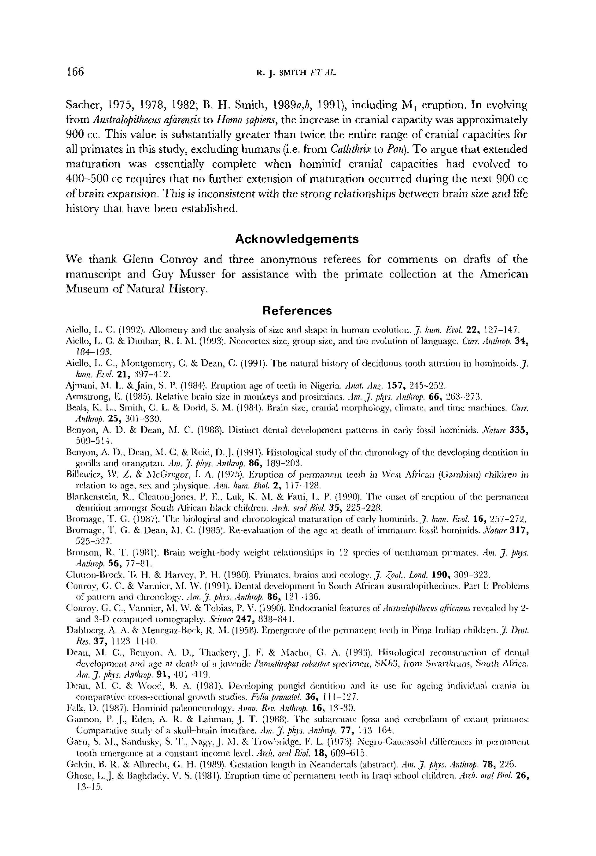 Ontogeny of australopithecines and early homo: evidence from carnial ...