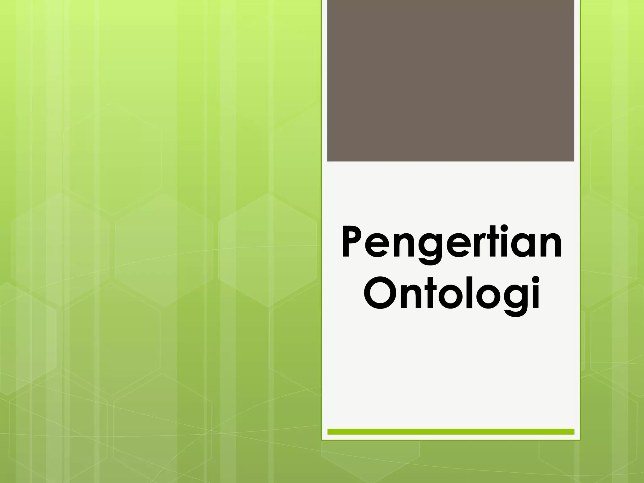 Filsafat Ilmu : Ontologi | PDF