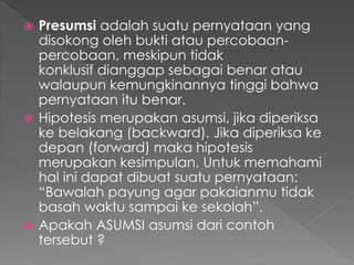 Ontologi (Metafisika, Asumsi, dan Peluang) | PPTX