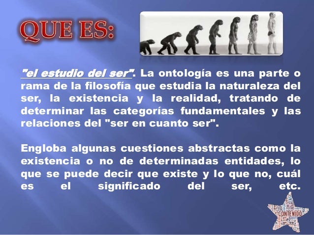 Que Estudia La Ontologã­a En Filosofia - slingo