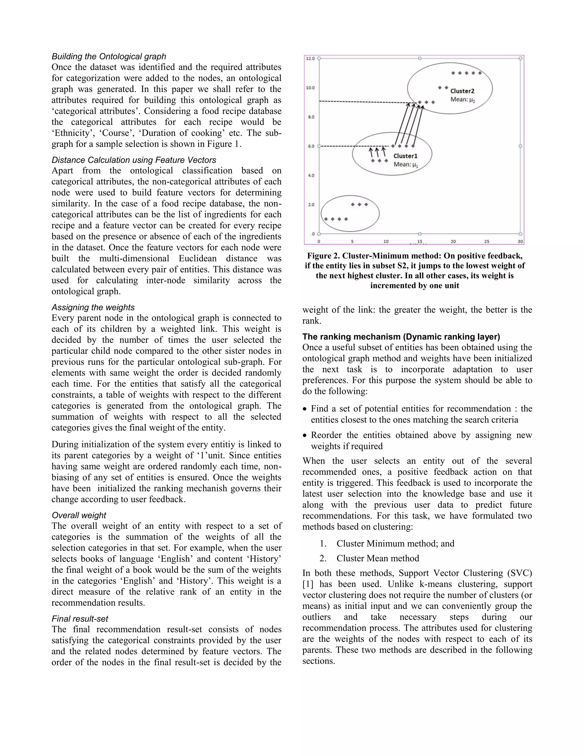 Ontological and clustering approach for content based recommendation systems | PDF