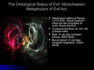 Ontological status of evil | PPT