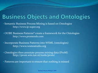 Ontologies And Process Mining | PPTX | Databases | Computer Software and Applications