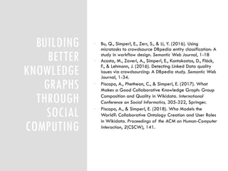 Building better knowledge graphs through social computing | PPT
