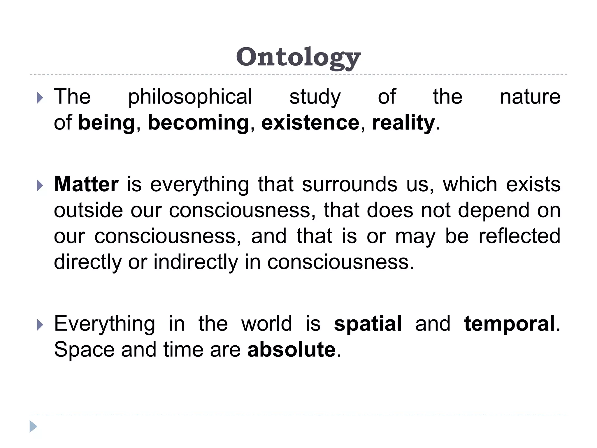 Ontology. epistemology | PPTX