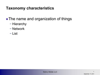 Ontology and taxonomy creation presented dc 3day | PPTX