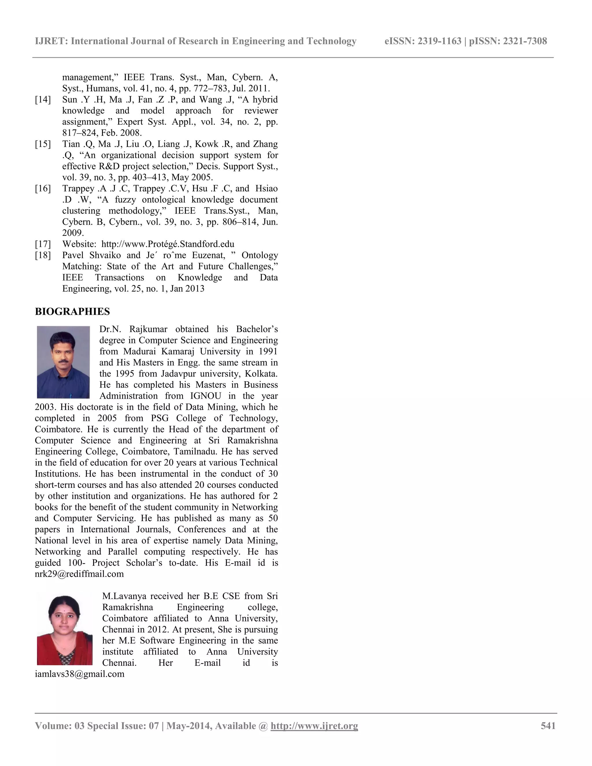 Ontology based clustering in research project | PDF