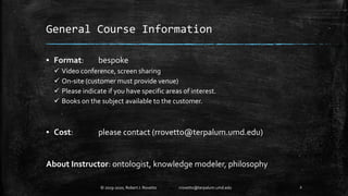 Ontology Courses - Education | PPT