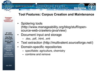 Ontology creation, extraction, and maintenance | PPT