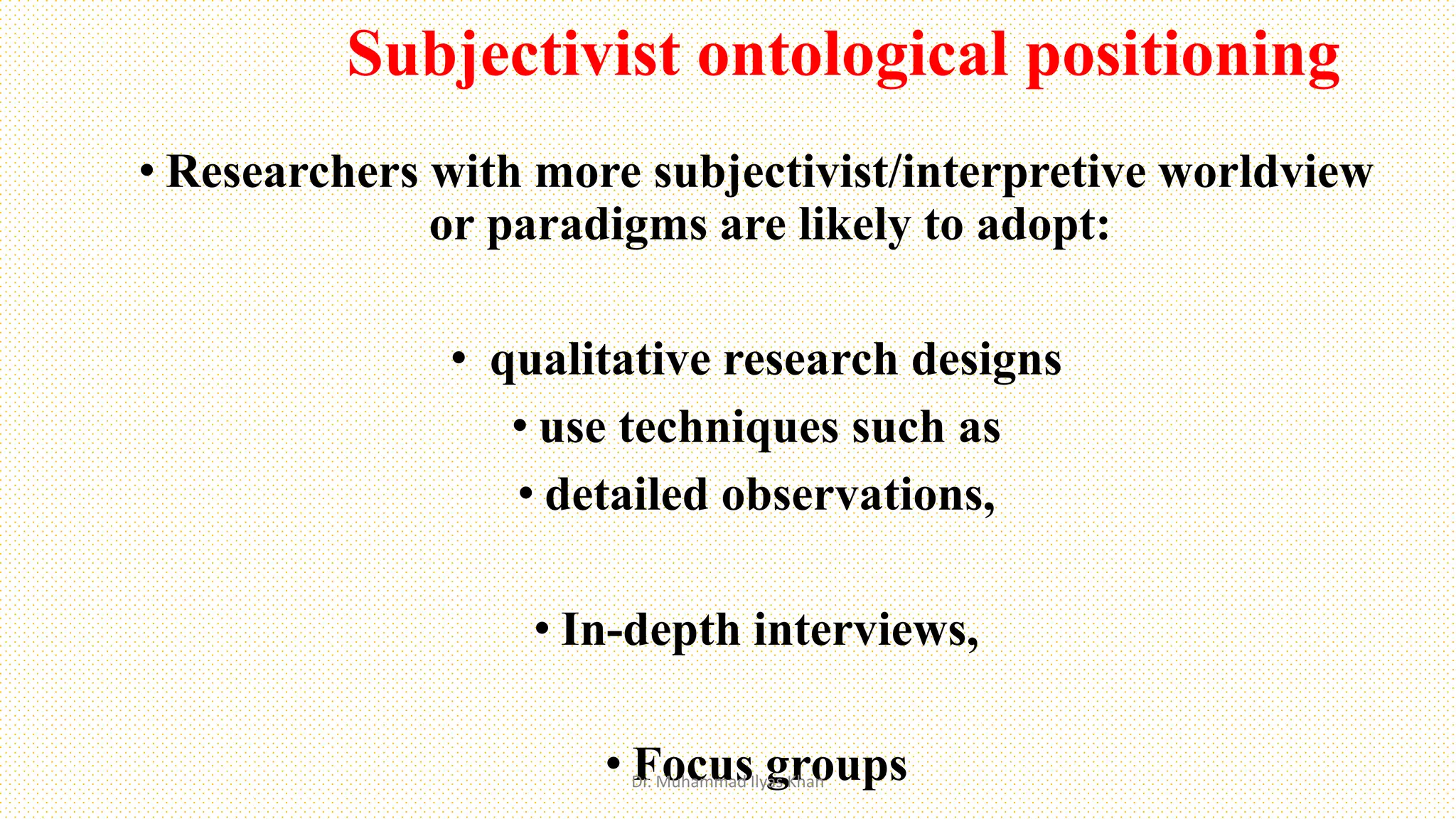 Ontology empistemolgoy and methodology | PPTX