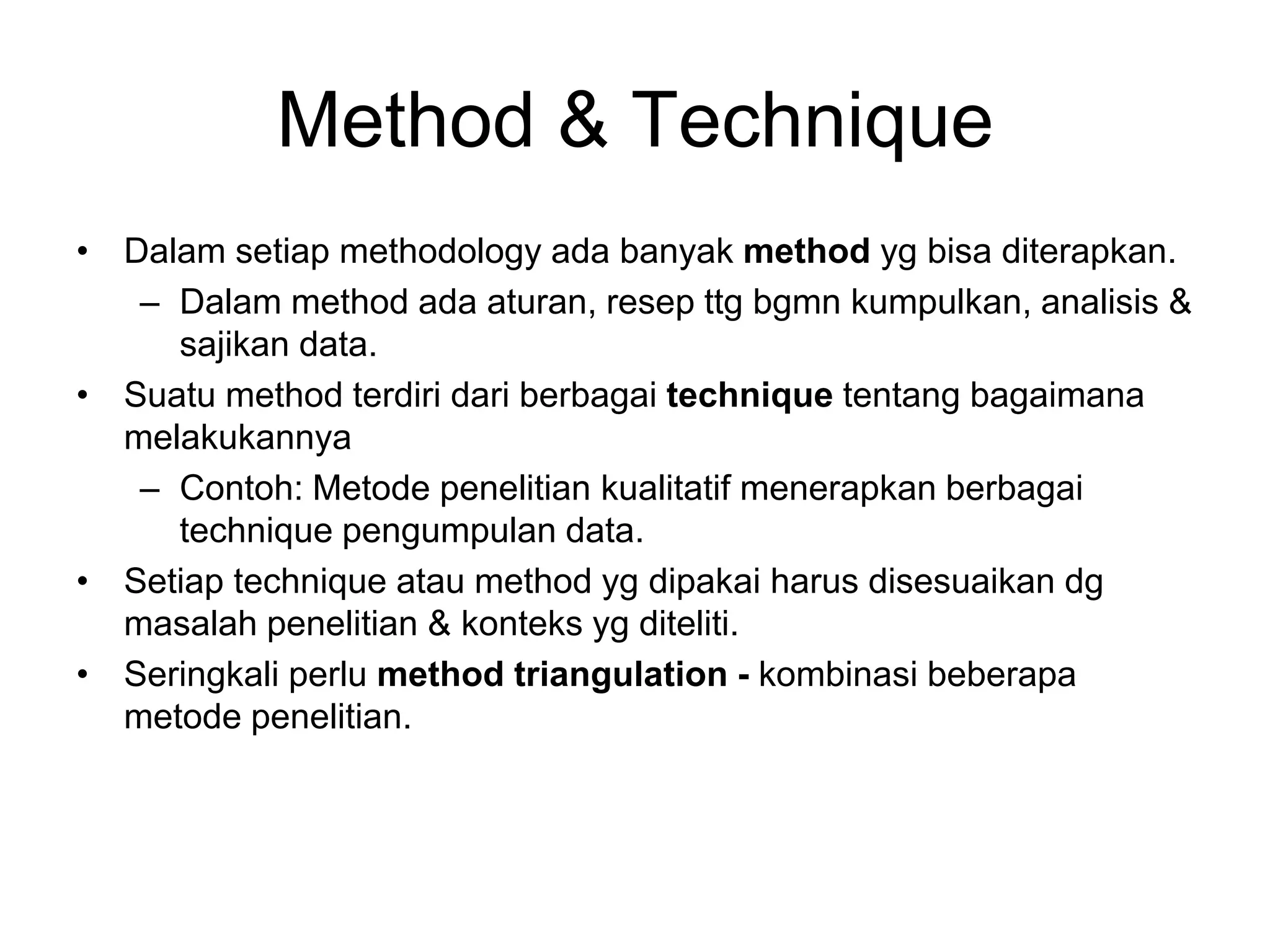 Ontology, epistemology & methodology nur azizah-edit | PPTX