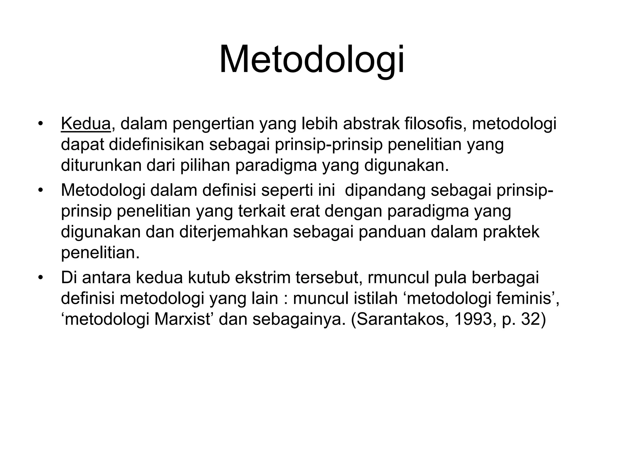 Ontology, epistemology & methodology nur azizah-edit | PPTX