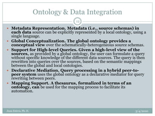 Ontology For Data Integration | PPTX | Databases | Computer Software and Applications