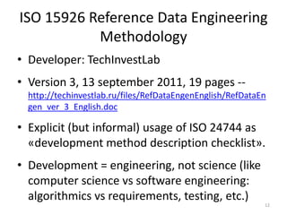 ISO 15926 Reference Data Engineering Methodology | PPTX